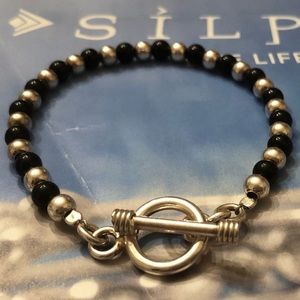 Silpada | Jewelry | Vintage Silpada Sterling Silver Black Stone Bead ...